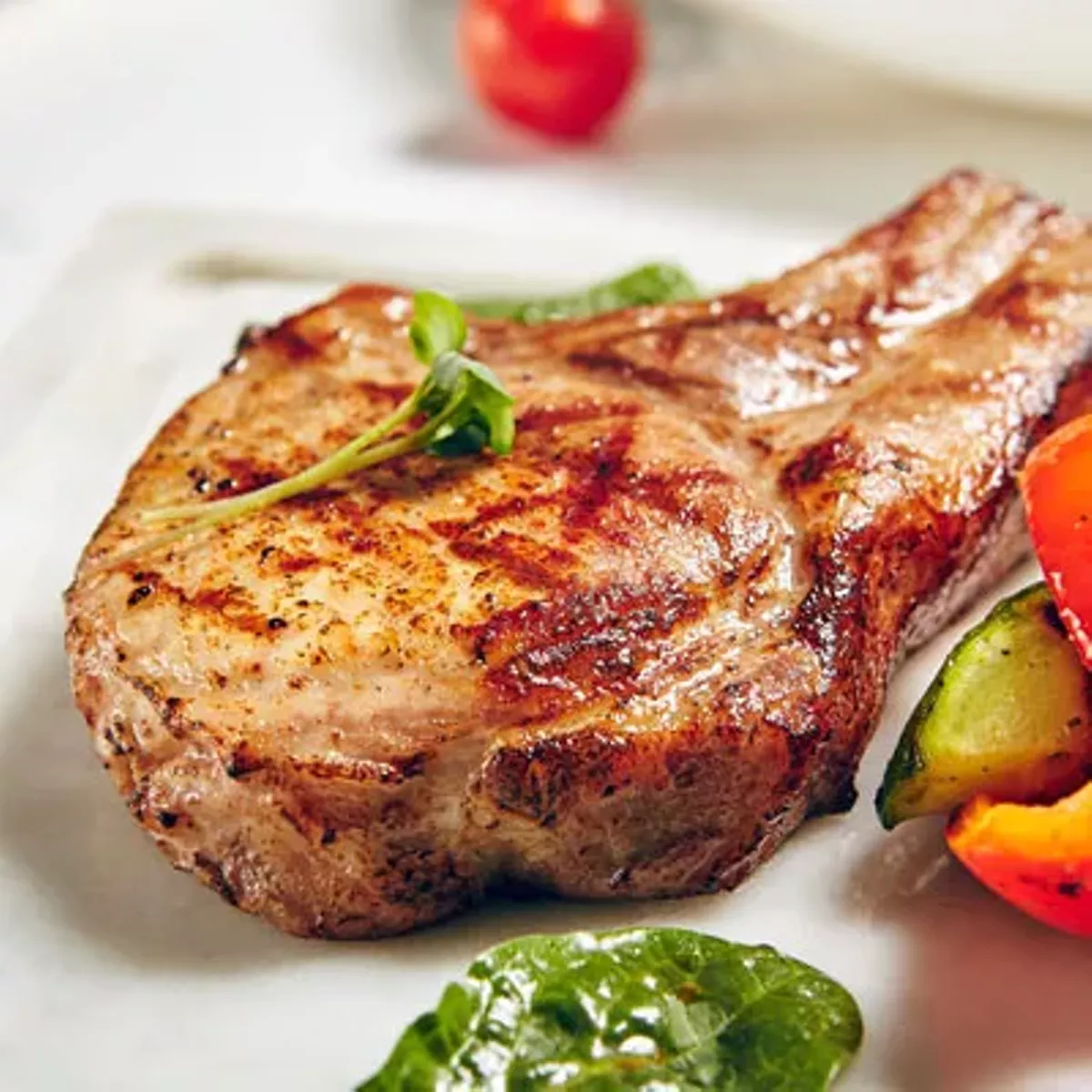Pork Chop with Peppers Confit